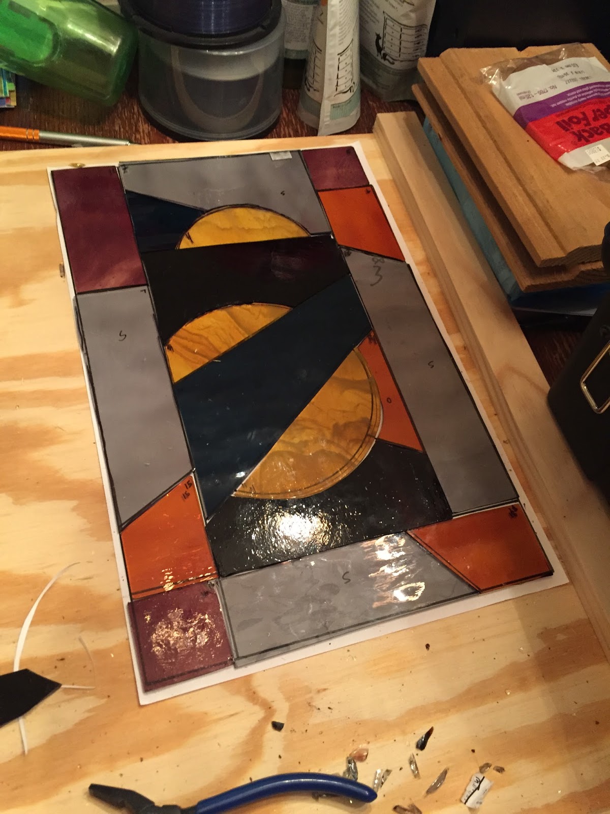 The Little Fish House: Stained Glass Class: My First Project, Copper Foil