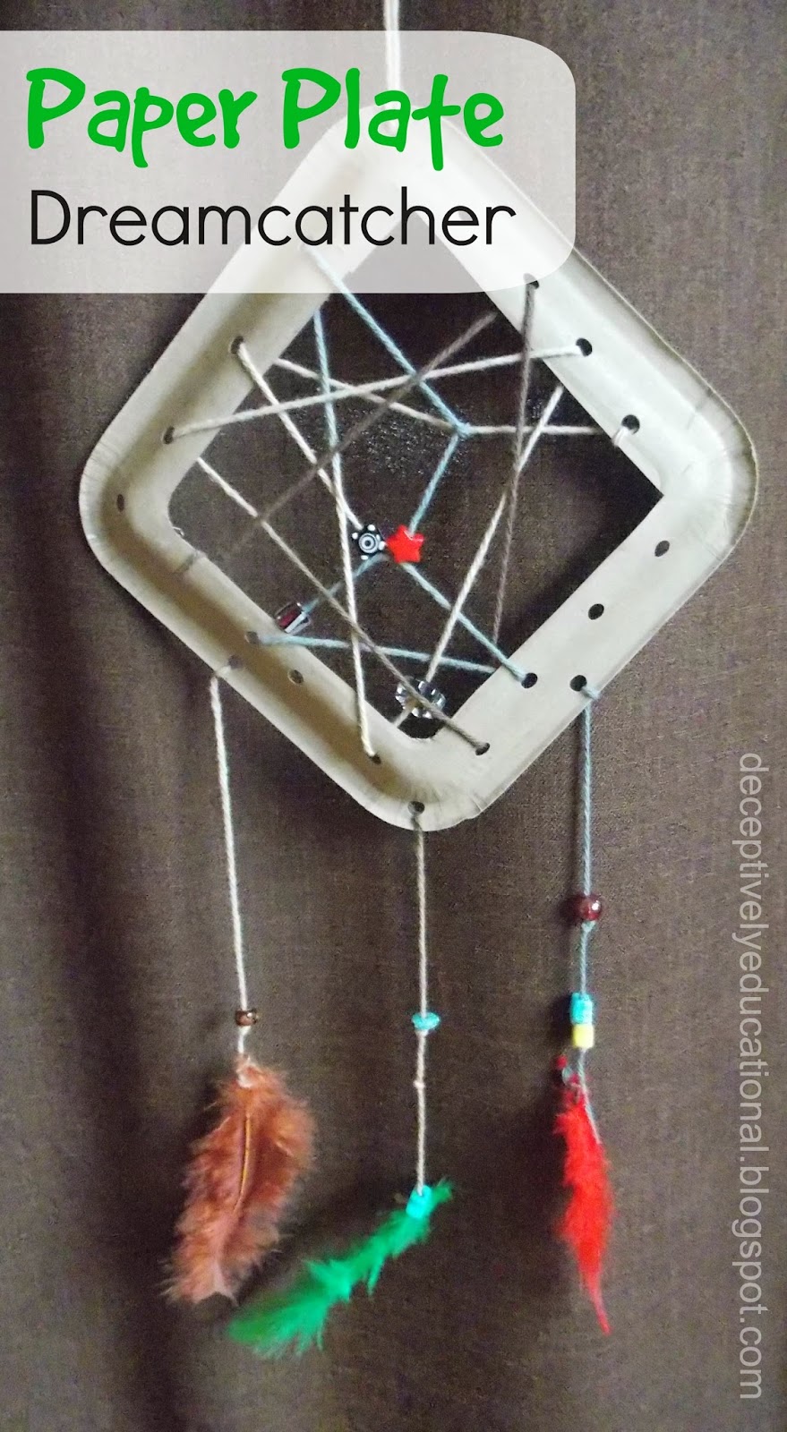 Relentlessly Fun, Deceptively Educational: Paper Plate Dreamcatcher