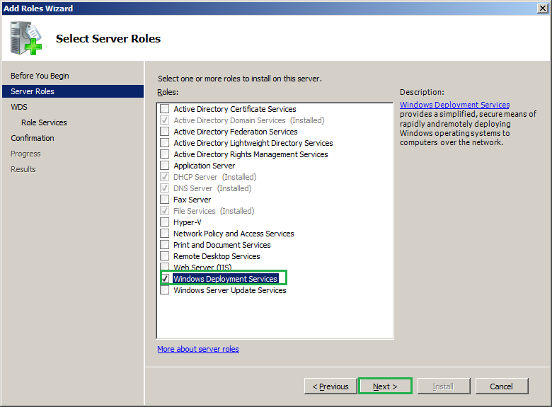 How to install and configuring windows deployment services