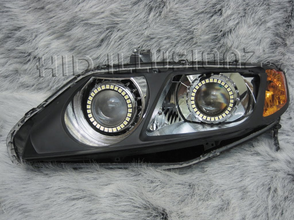 HID ILLUSIONZ: Honda Civic SI Custom LED Angel Eyes SC430 FX35 E46 ...