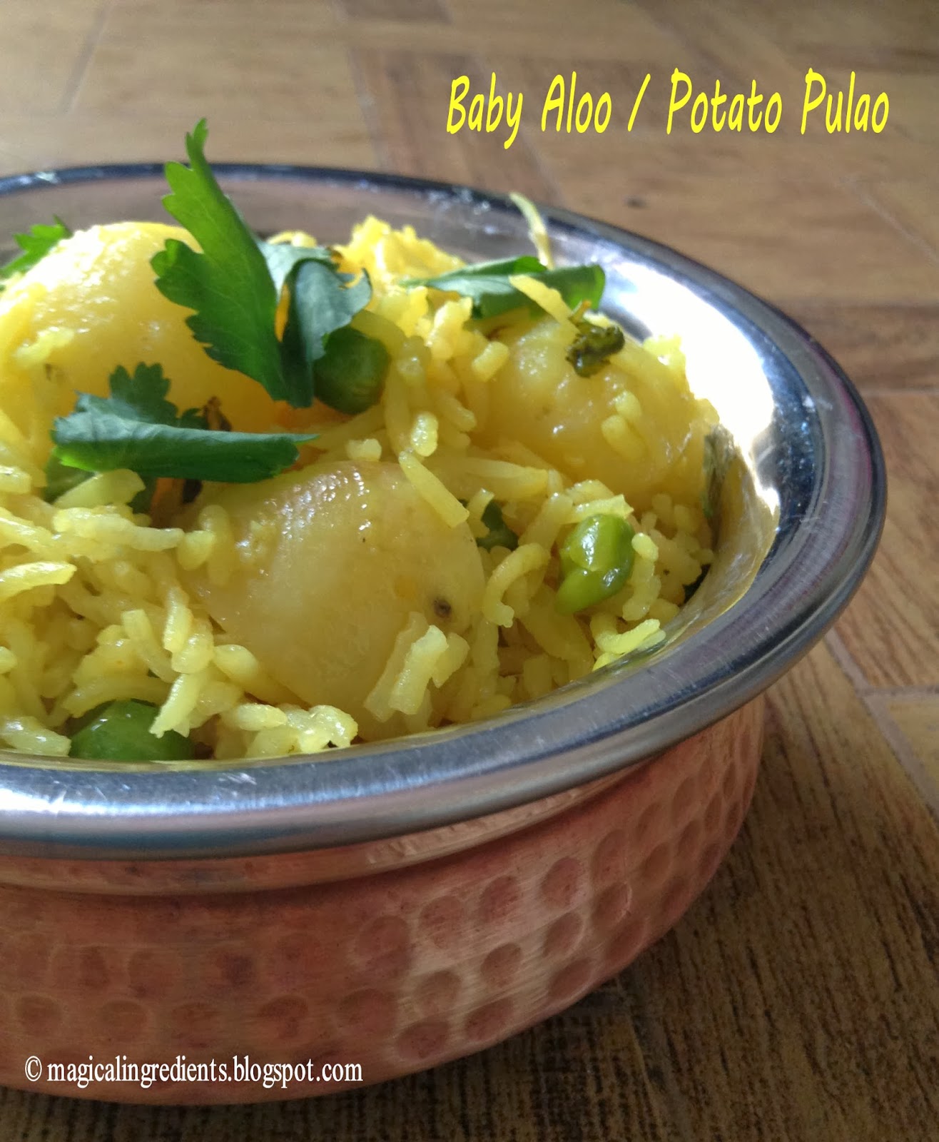 Baby Aloo / Potato Pulao - Magical Ingredients