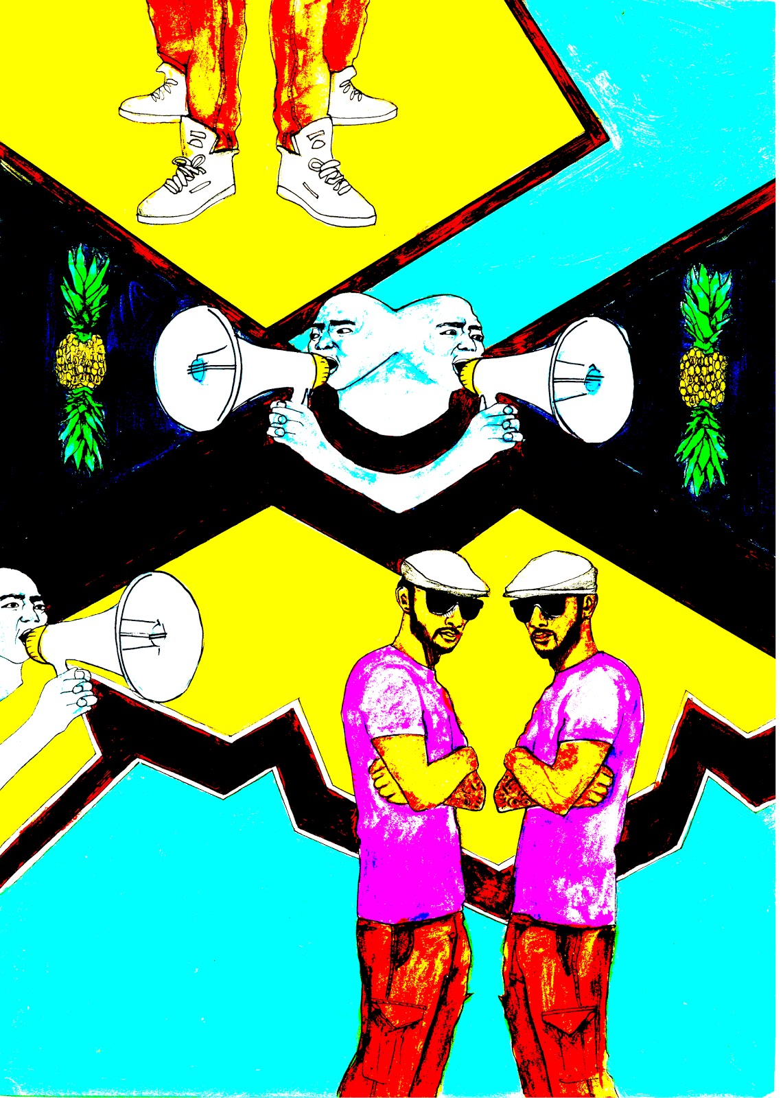 Louise Burrows Illustration: Hip-hop pattern