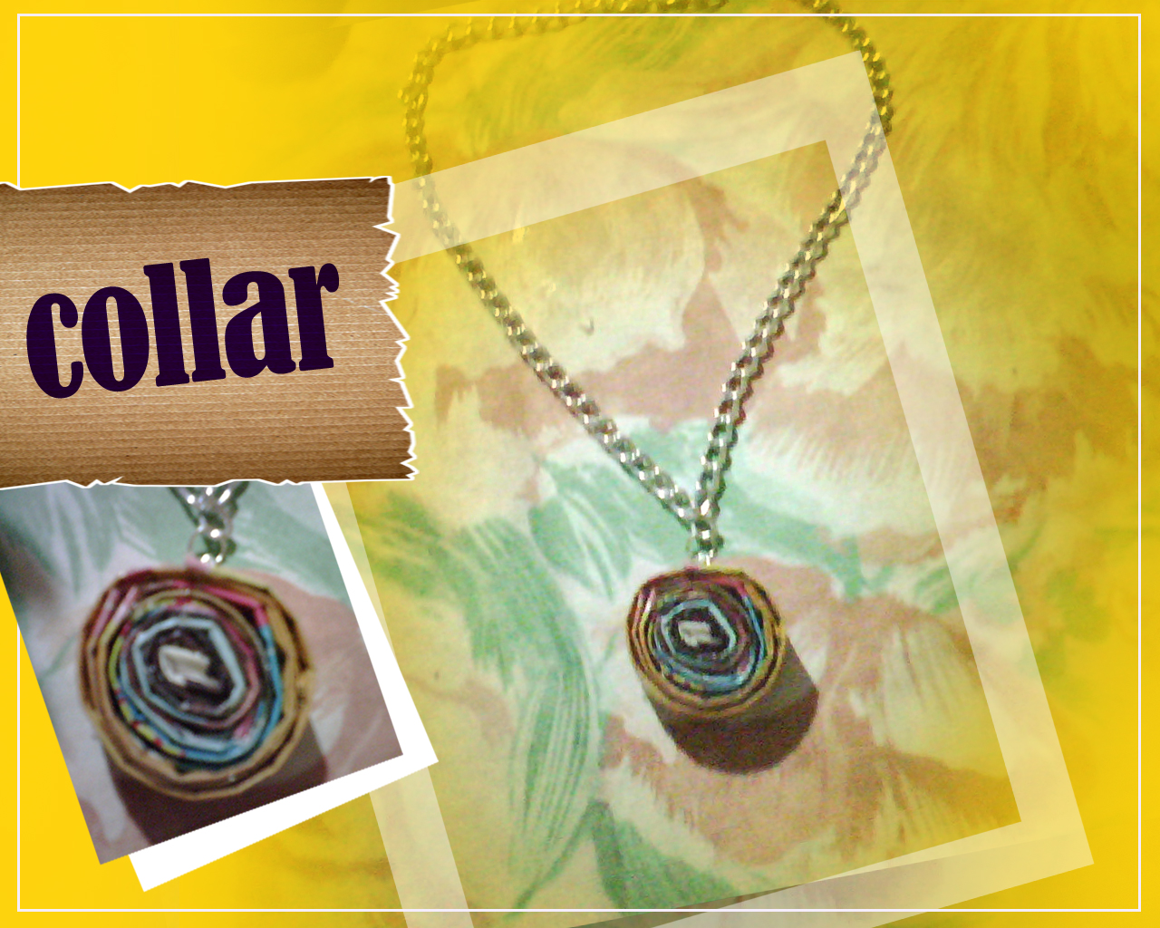 Y V .... LO VERDE!: Collar con Papel Reciclado Primera Coleccion ...