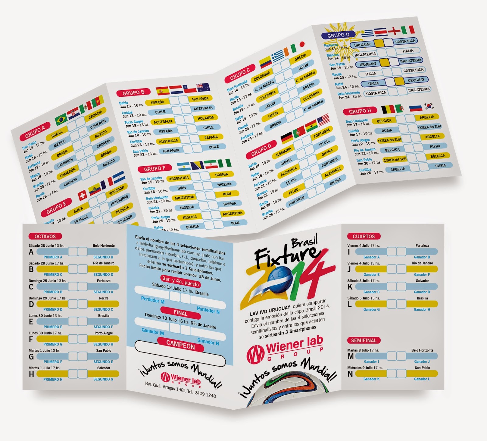 anabella corsi / arte gráfico: Fixture MUNDIAL BRASIL 2014 Wiener Lab Group