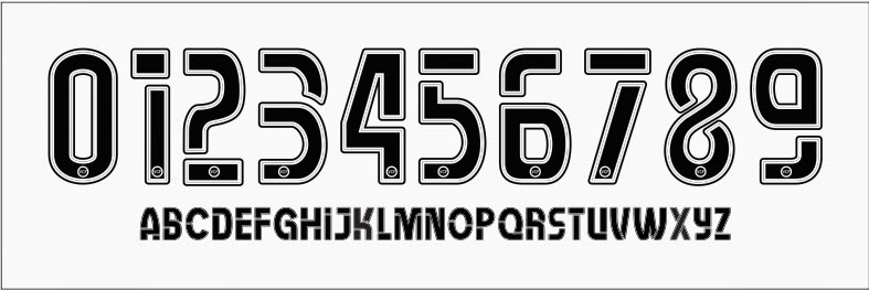 Font Number Football: Font Valencia 2006 2007
