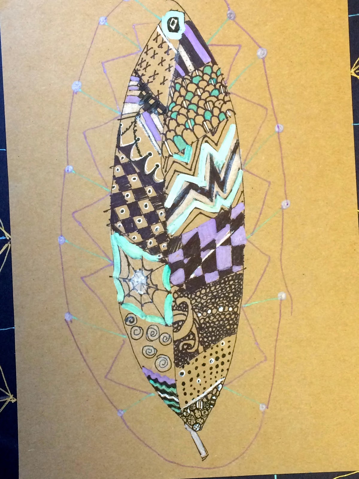 Artsy Miss Hatch: Two Pins, One Lesson. Fourth Grade Zentangles.