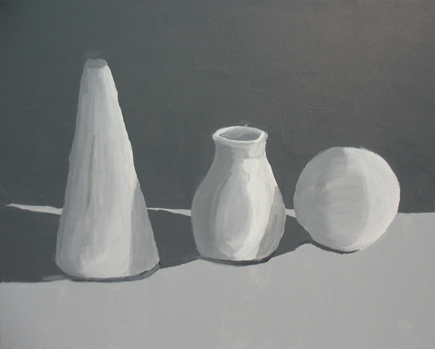 Introduction to Studio Art: Project 9: White Object Painting