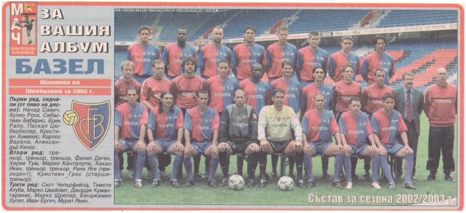 ANOTANDO FÚTBOL *: BASILEA