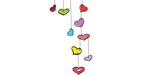 Colored Hearts on Strings | Symbols & Emoticons