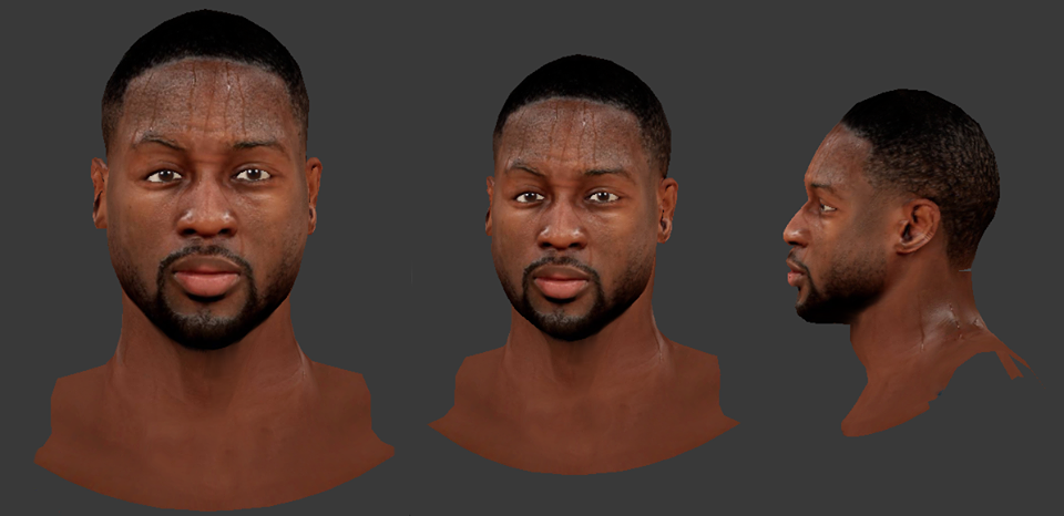 Dwayne Wade Cyberface 2K17 Version [FOR 2K14]