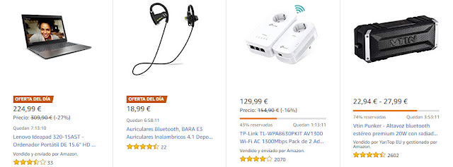 Dos "Ofertas del Día", cinco "Ofertas Flash" y dos "Ofertas Destacadas ...