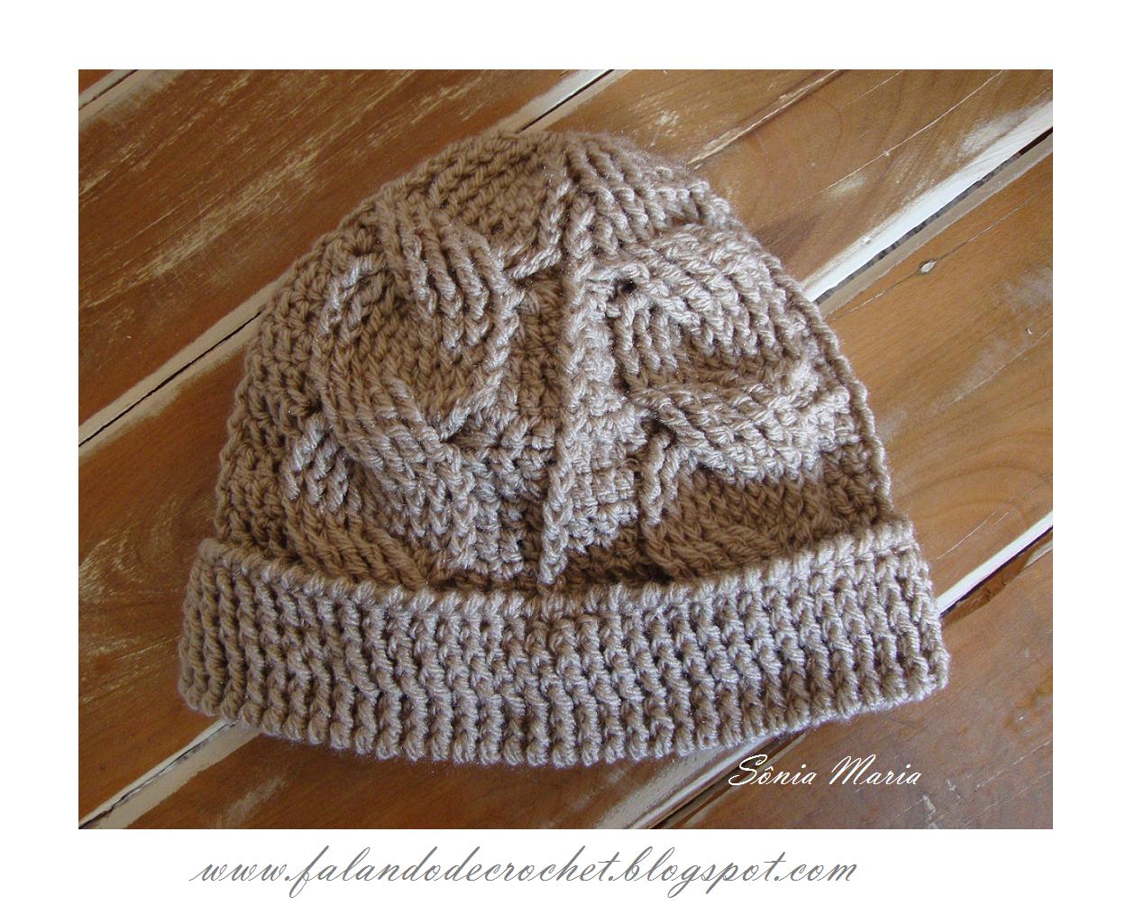 GORRO DE CROCHE 4 TRANÇAS COM VIDEO E GRAFICO