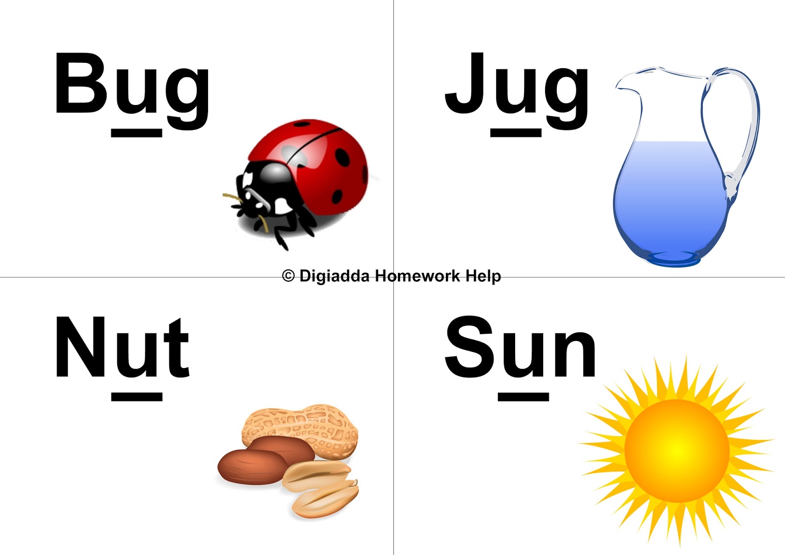 Middle Sound Vowel U Words Picture Chart middle-sound-vowel-u-words-picture-chart