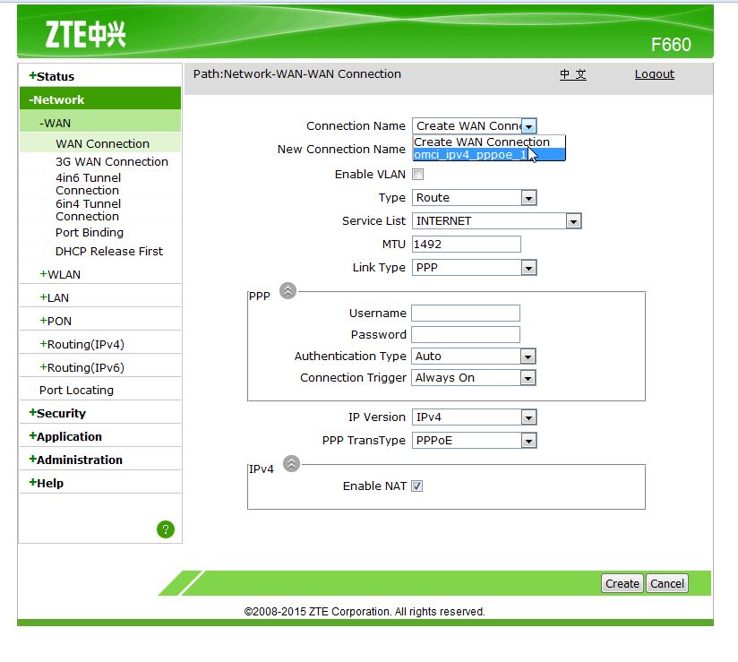 วิธี Set Up หน้า Web GUI ของ TOT - ONU ZTE F660