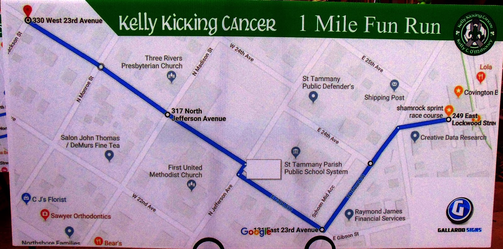 Tammany Family: Kelly Kicking Cancer Shamrock Sprint