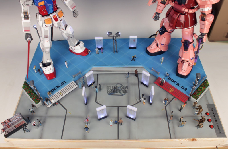 GUNDAM GUY: 1/48 Mega Size RX-78-2 Gundam + Char's Zaku II (1:1 Scale ...