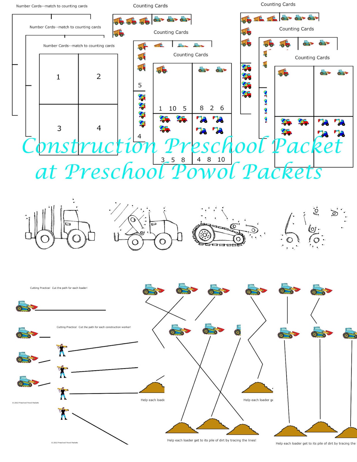 Construction Preschool Packet {3 DAY FREEBIE!!} | Preschool Powol Packets