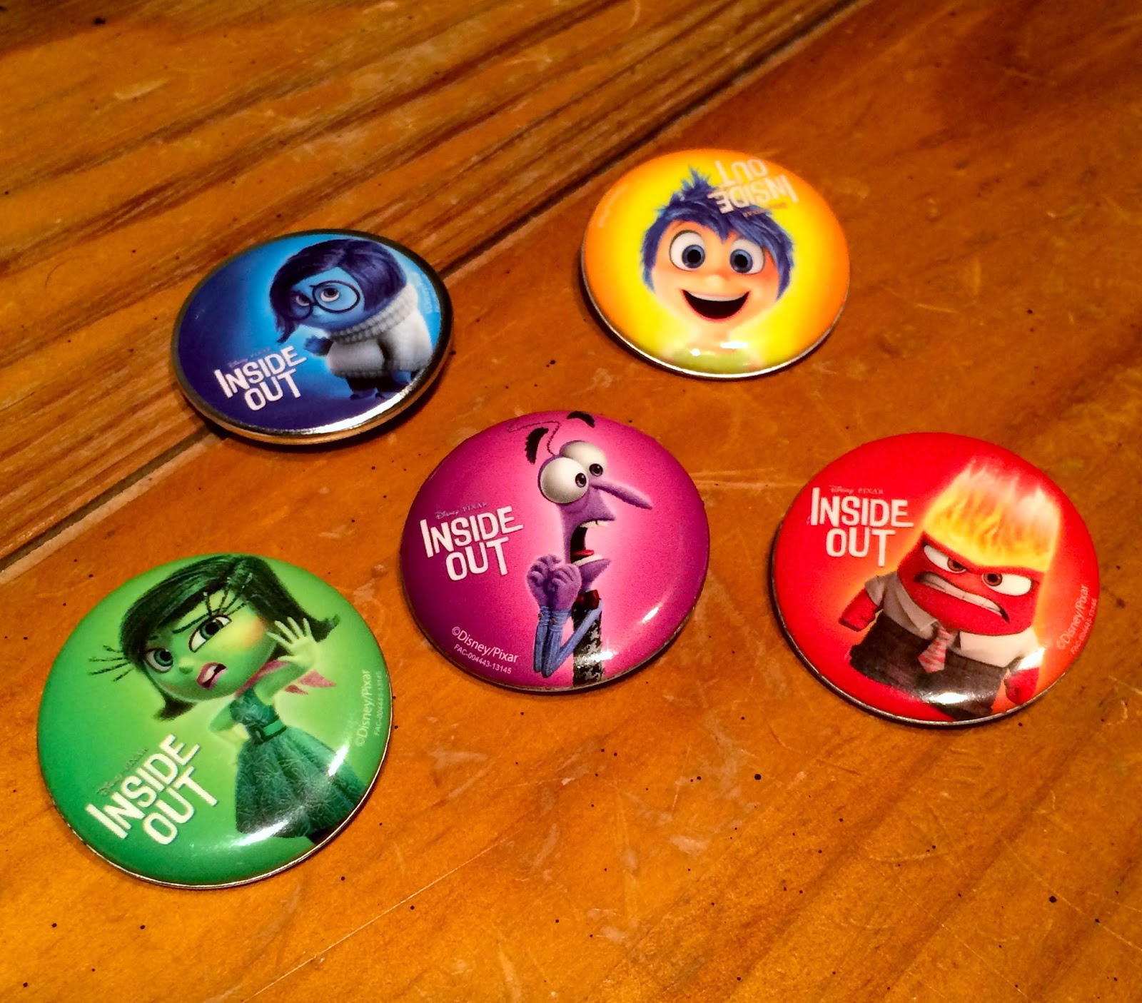 Dan the Pixar Fan: Inside Out: Disney Store Buttons