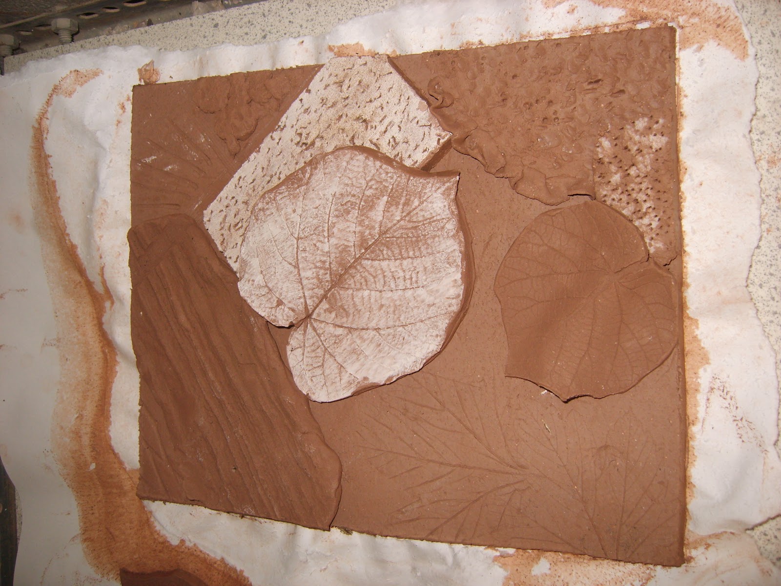 Mabel Lowman Art: Ceramics: Slab work and texture.