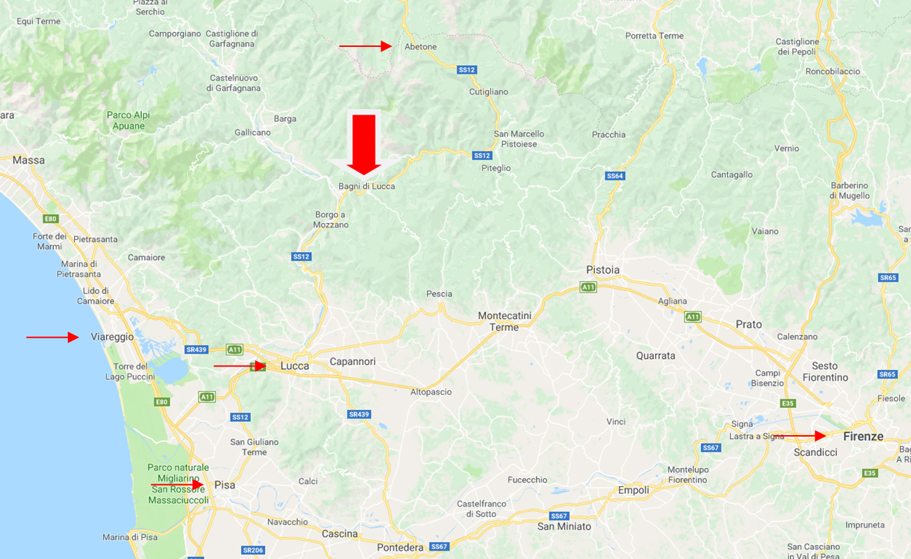 COME ARRIVARE A BAGNI DI LUCCA