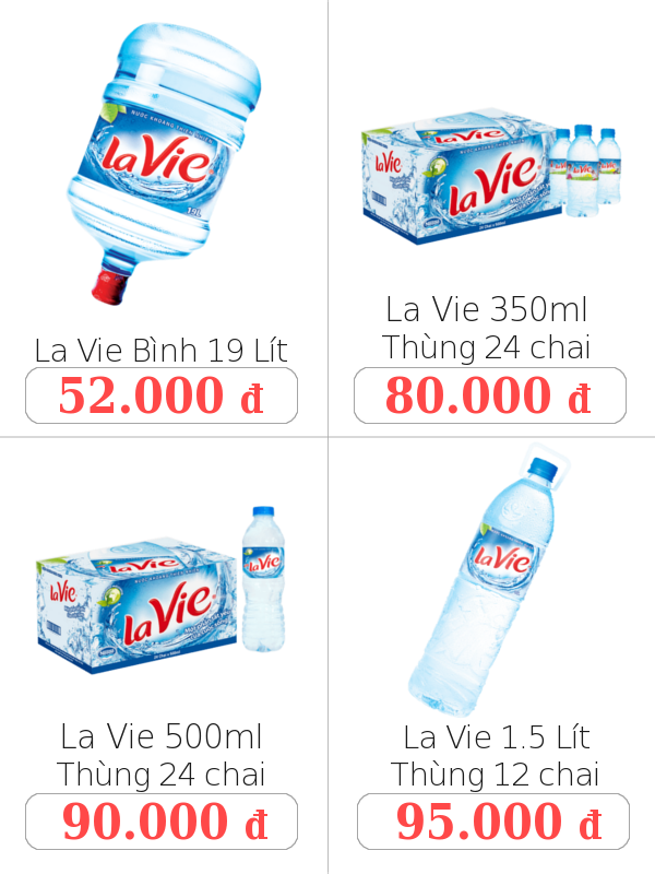 BẢNG GIÁ NƯỚC KHOÁNG THIÊN NHIÊN LAVIE TẠI CÔNG TY VƯƠNG ANH PHÁT ...