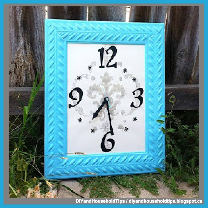 DIY And Household Tips: Turn A Picture Frame Into A Cute Clock