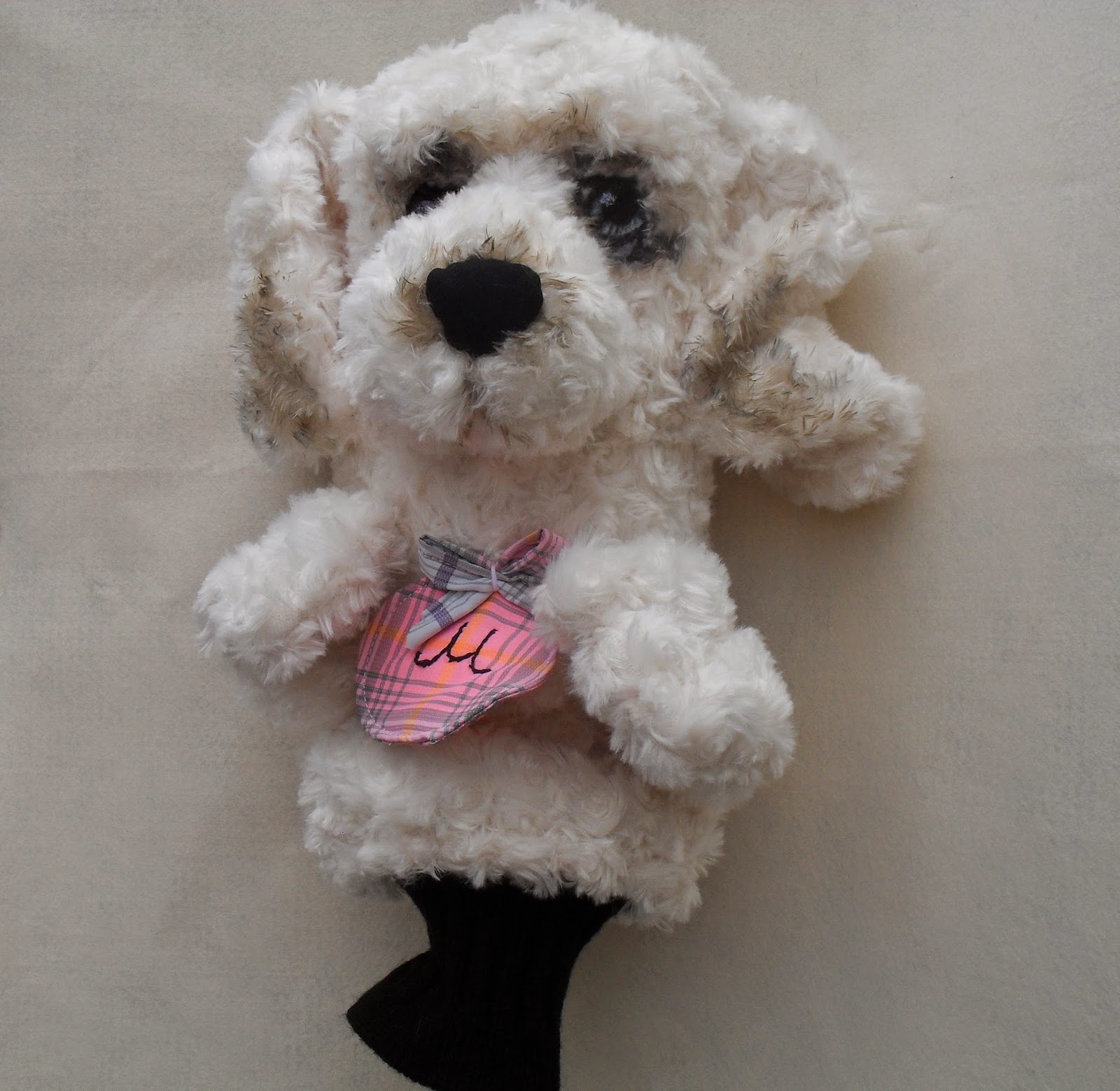 Custom Golf headcovers and puppets : Cockapoo - GOLF club head cover