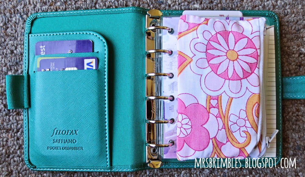 Mrs Brimbles: My Pocket Filofax set up as a Purse / Wallet - Filofax Friday