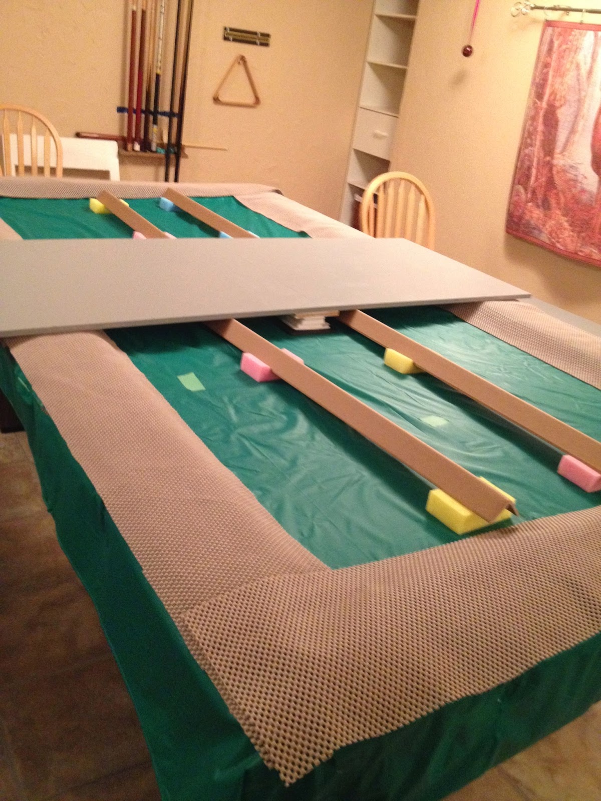 Tracys Treasures: How to Cover a Pool Table