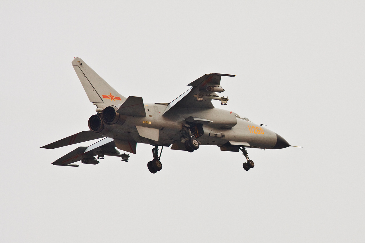 Chinese JH-7 Flying Leopard Fighter-Bomber with Rocket Pod | Chinese ...