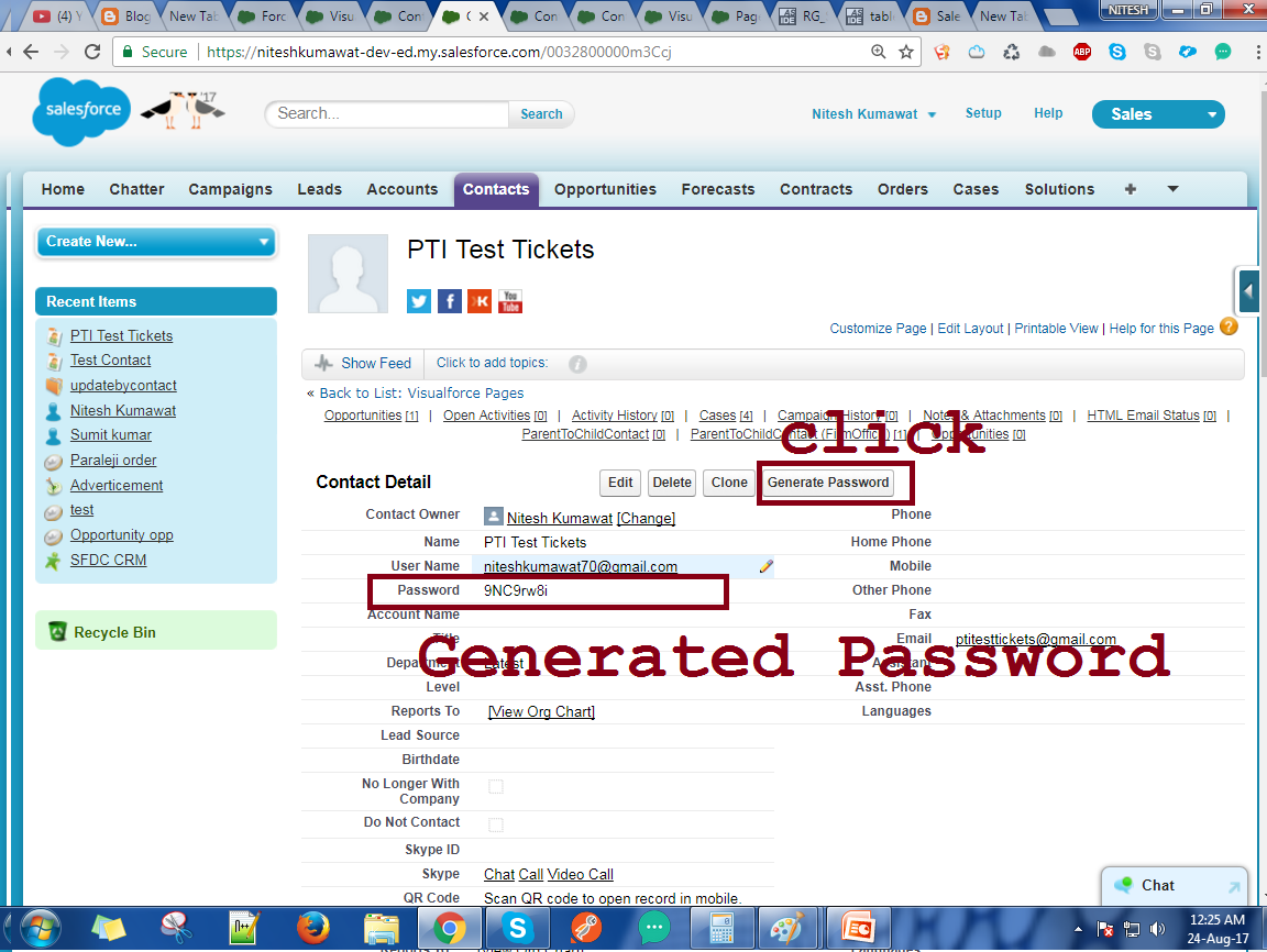 Generate Random Password On Button Click In Salesforce ~ Salesforce