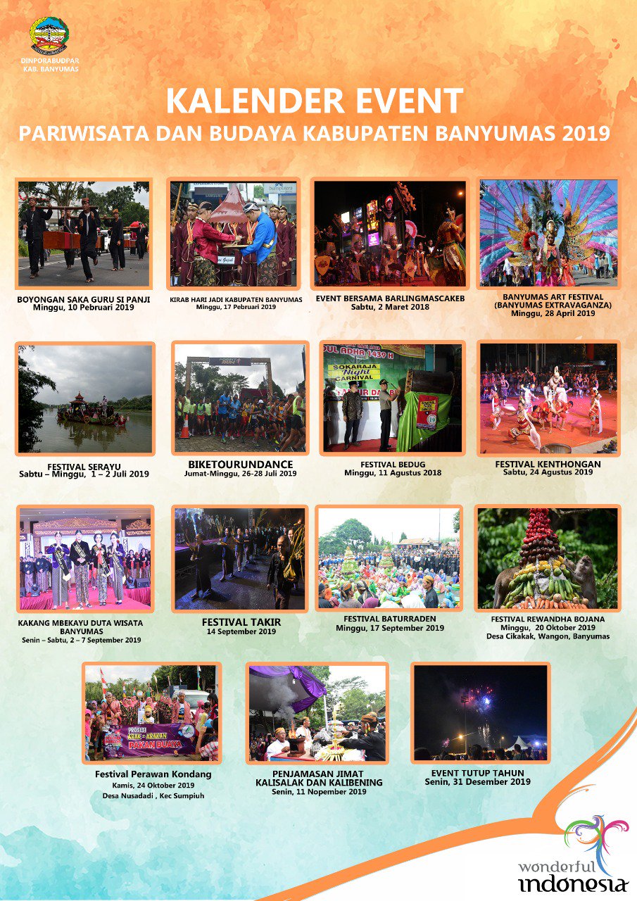 √ Kalender Event Pariwisata dan Budaya Kabupaten Banyumas 2019