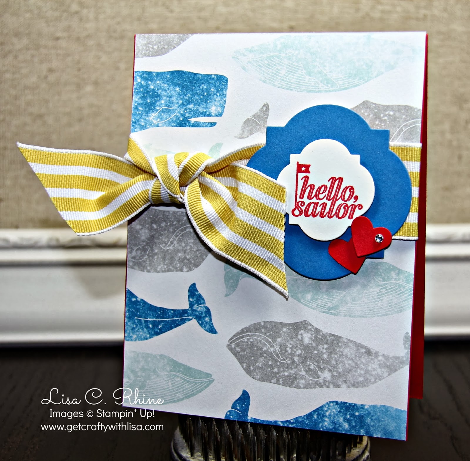 Get Crafty with Lisa: Hello Sailor Valentine Card & BLOG CANDY!