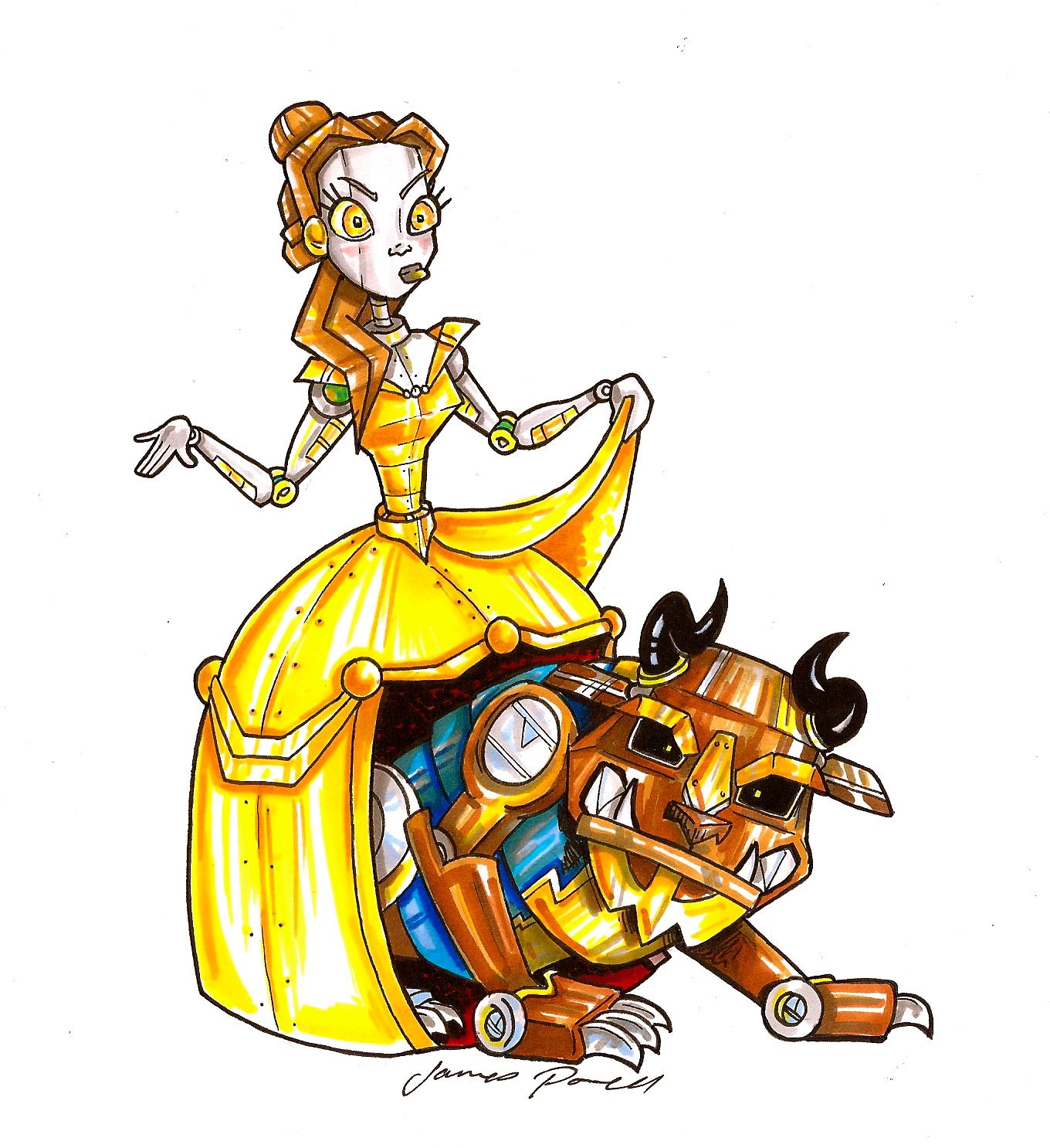 Art stuff by James P Powell: Robot Disney Princess