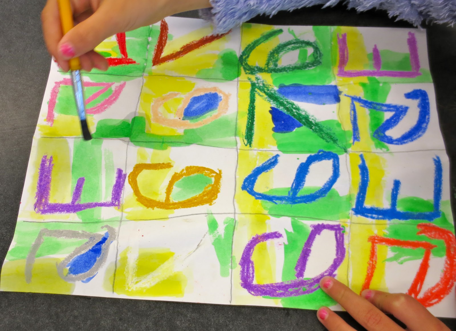 Zilker Elementary Art Class: Kinder Jasper Johns Paintings