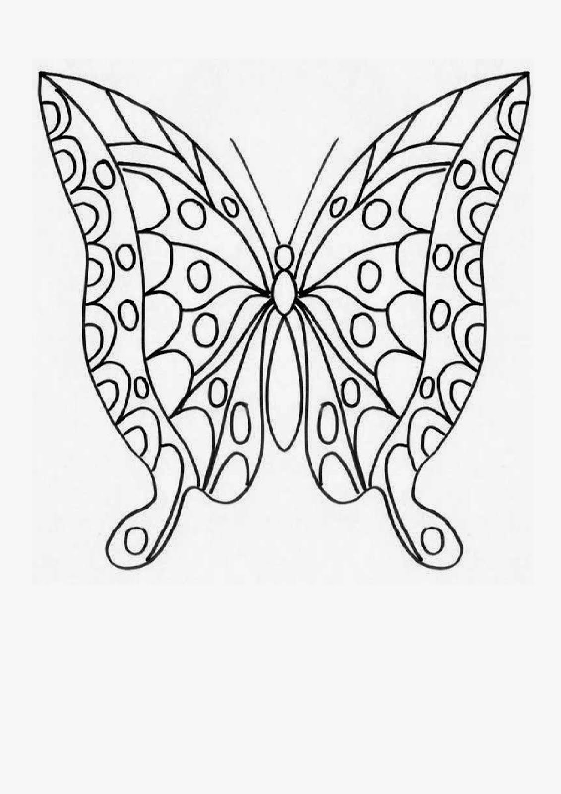 Planse de colorat si fise pentru copii: FLUTURI - PLANSE de colorat cu ...