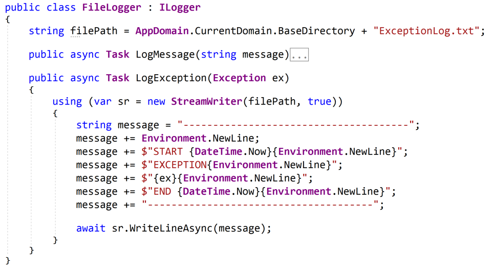 Jeremy Bytes: More DI: Adding Exception Logging with the Decorator Pattern Jeremy Bytes: More DI: Adding Exception Logging with the Decorator Pattern