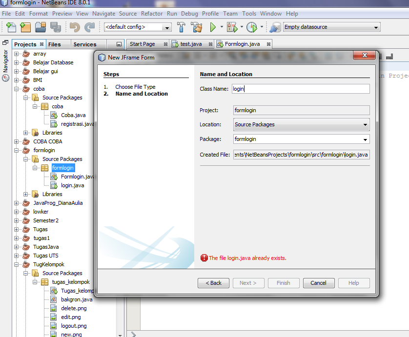 MereBeja.Com: cara membuat form login di java netbeans