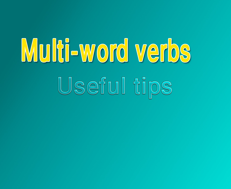 Multi-word verbs