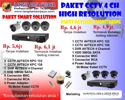 Paket CCTV AVTECH Murah | CCTV ONLine Surabaya