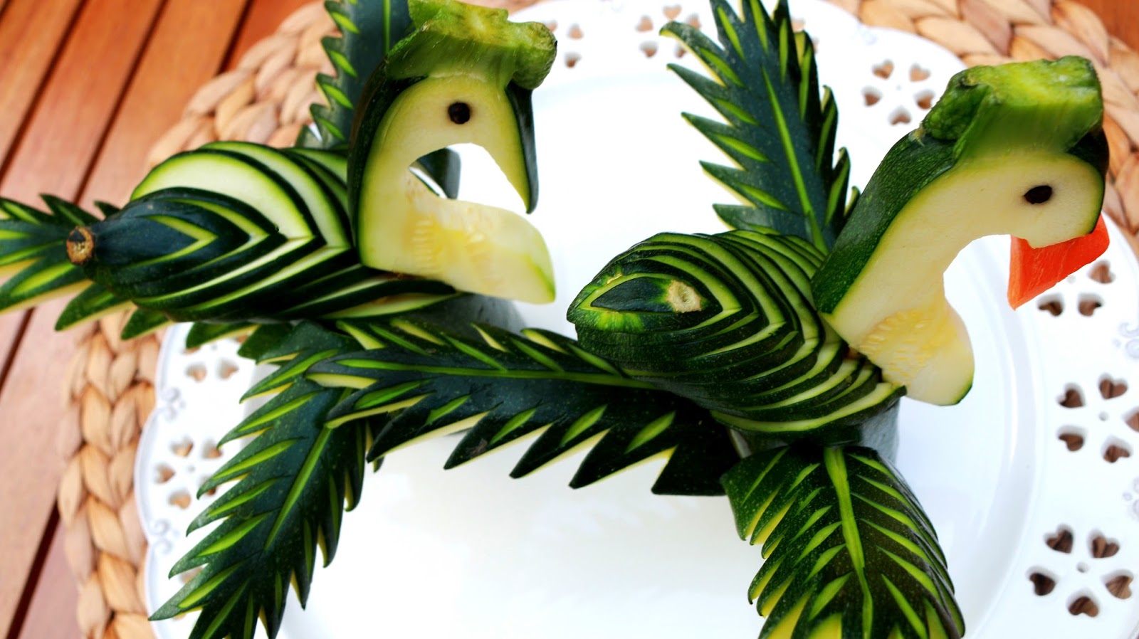 Josephine's Recipes: How to Make Cucumber Swans - Fruit Vegetable ...