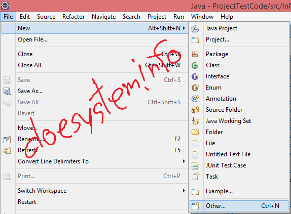 Doesystem: การสร้าง Java Project ใน Eclipse