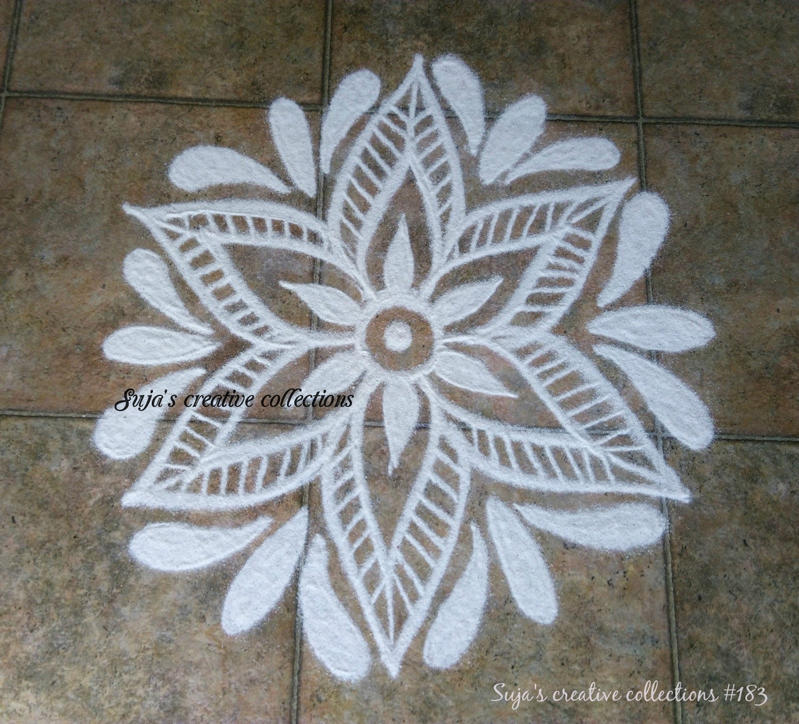 Suja's Creative Collections: Flower Kolam Designs