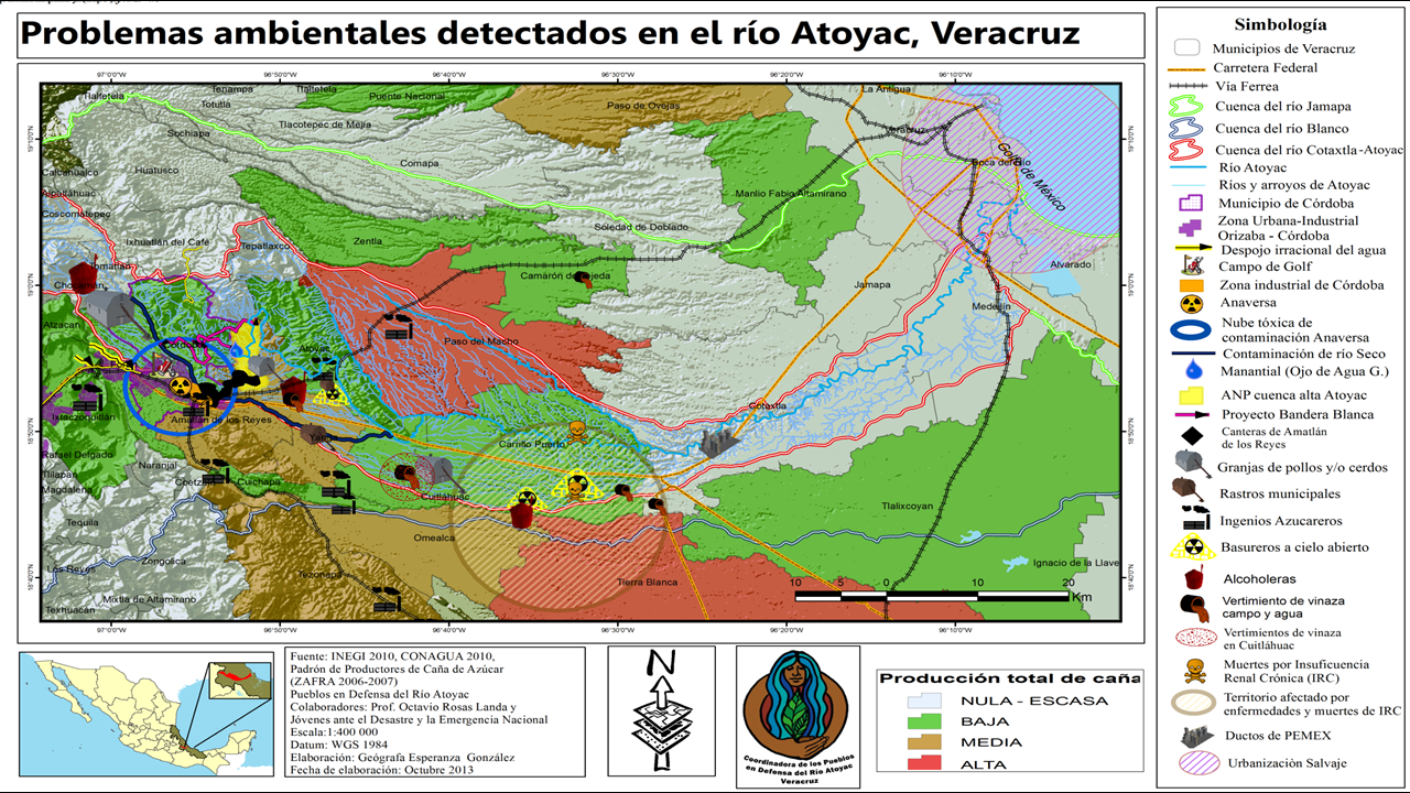 Defensa de la cuenca del río Atoyac, Veracruz: MAPAS PARA LA RESISTENCIA