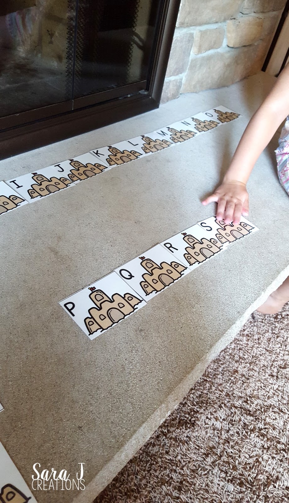 Free Sandcastle Letter Match | Sara J Creations