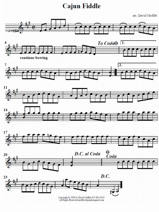 The Village Elliot's Music Blog: Cajun Fiddle (the song, that is)