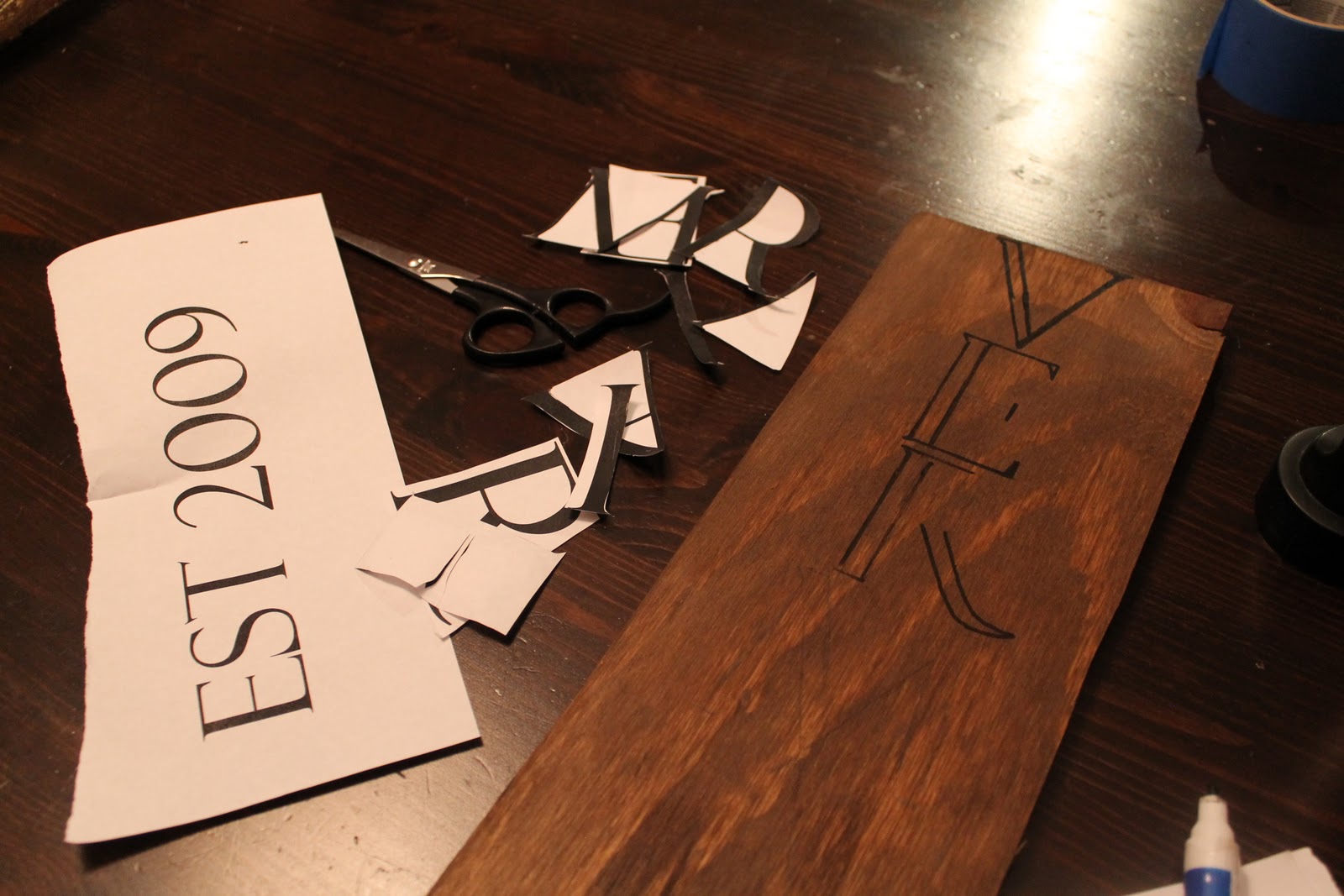 Hammers and High Heels: Gift Idea: DIY Sign with Family Name & Year ...