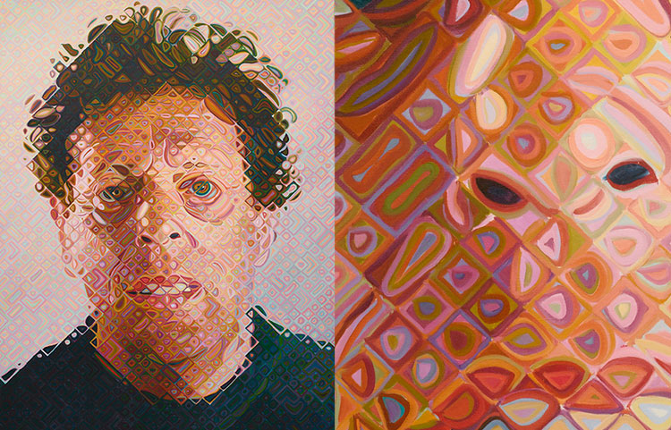 Pearl the Squirrel: Textiles Influence Painter Chuck Close