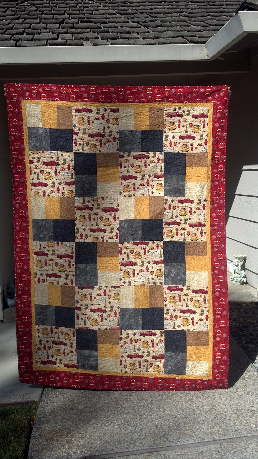 Just Keep Swimming/Mandy Schneider97: A Fireman Quilt For My Fireman :)