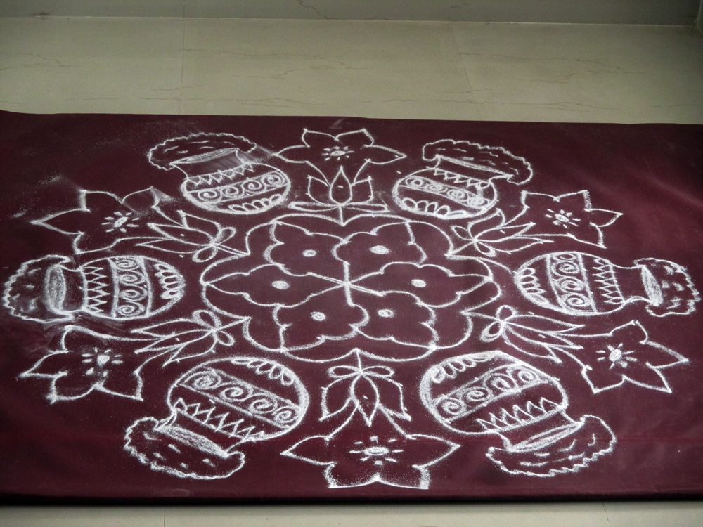 Pongal Kolam with dots | Pongal kolam videos